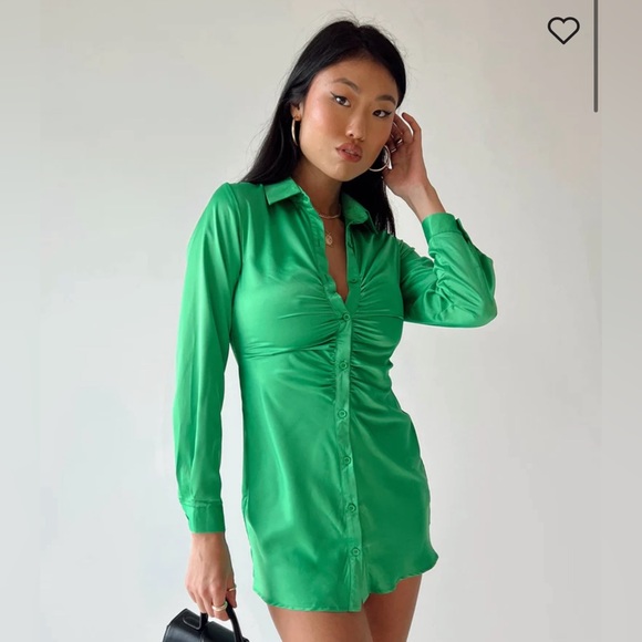 Princess Polly | Dresses | New Princess Polly Zena Green Mini Dress ...